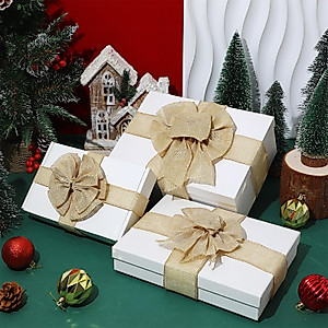 Waydress Natural Burlap Ribbon Burlap Edge Fabric Craft Ribbon for Bow Wreath Tree DIY Decor Outdoor Wedding Home Christmas Party Decoration(1.5 Inch x 50 Yard,Natural)