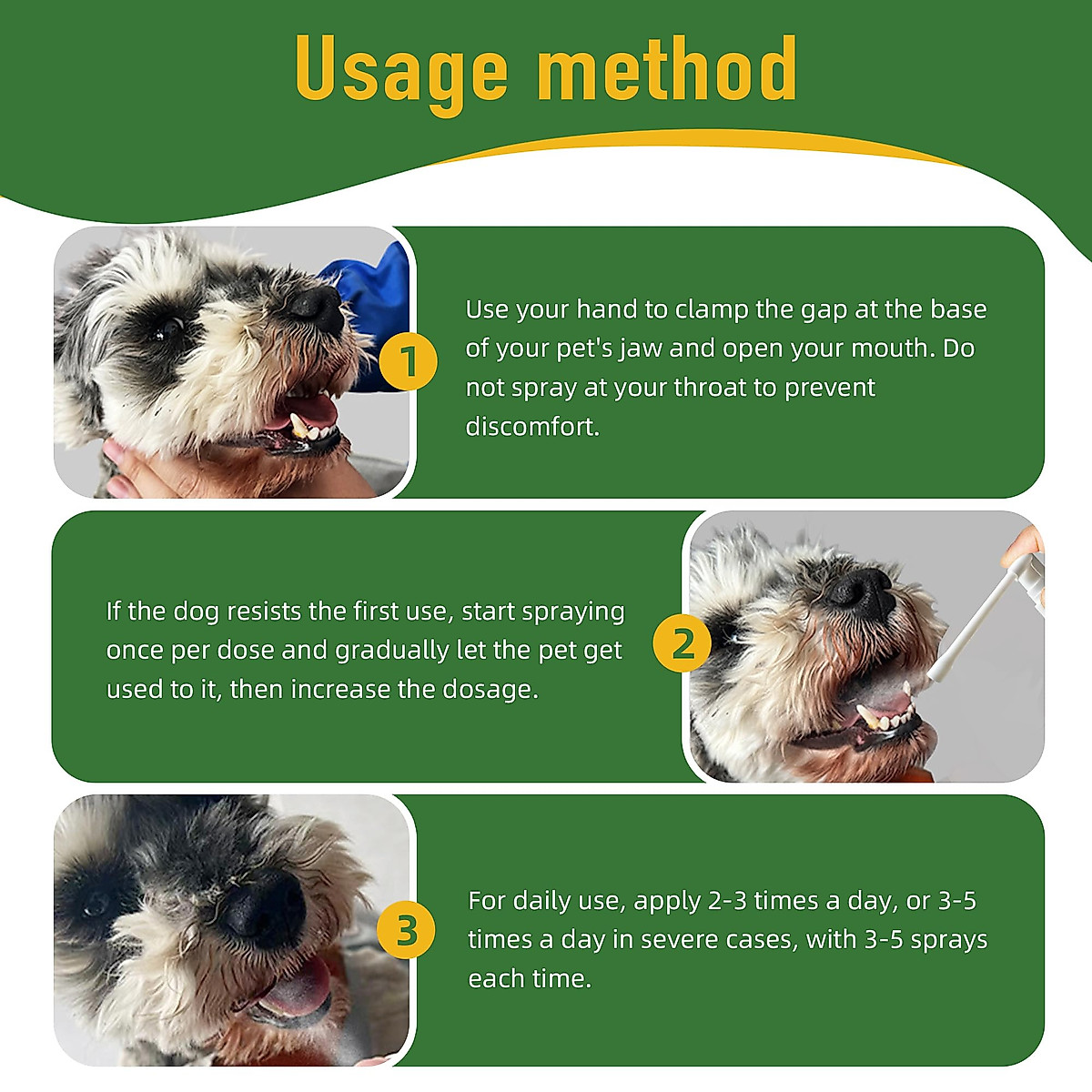 WUKALAKA Dog Breath Freshener, TeethCleaning Spray for Dogs & Cats, Pet Oral Spray Clean Teeth, Dog Dental Care Teeth Cleaning Spray, Remove & Fight Bad Breath Caused by Tartar for Dogs & Cats