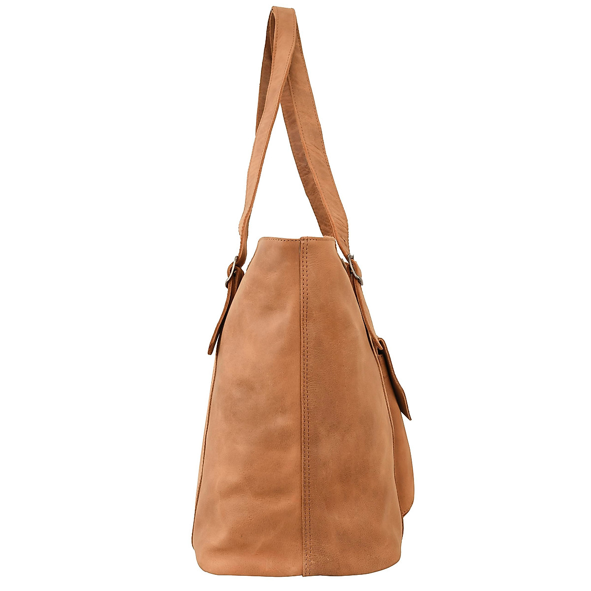 ANTONIO VALERIA Sage Cognac Crazy Horse Leather Shoulder Bag for Women