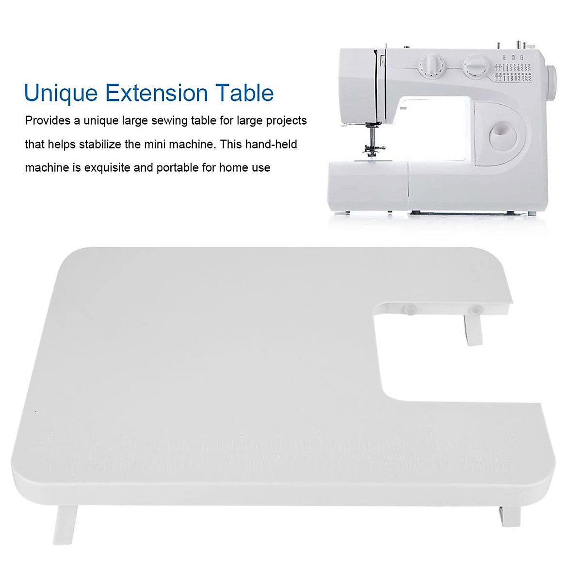 Sewing Machine Extension Board, Portable ABS Plastic Mini Desktop Sewing Machine Extension Table Extension Board for Household Home Sewing Craft Accessories, 13.9x9.9x2.8inch