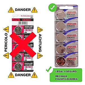CR2032 Maxell LITHIUM 5 BATTERIES