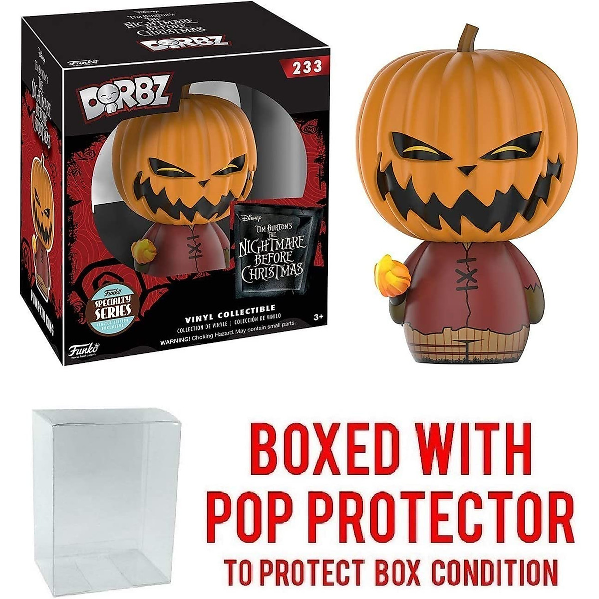 Dorbz! Movies: The Nightmare Before Christmas - Pumpkin King (Bundled with Pop Box Protector CASE)