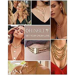 OHINGLT LUCKY Necklace Layering Clasps Separator for Stackable Necklaces Chains ,18K Gold and Silver Plated Multiple Necklace Clasps and Closures for Women Girl