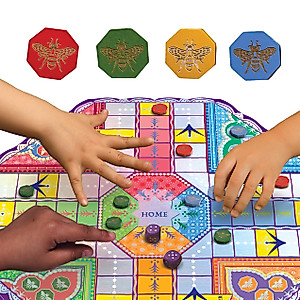eeBoo: Fancy Pachisi Board Game, Develops Counting and Patience Skills for Children, an Ancient Game, for 2 to 4 Players, Perfect for Ages 6 and up