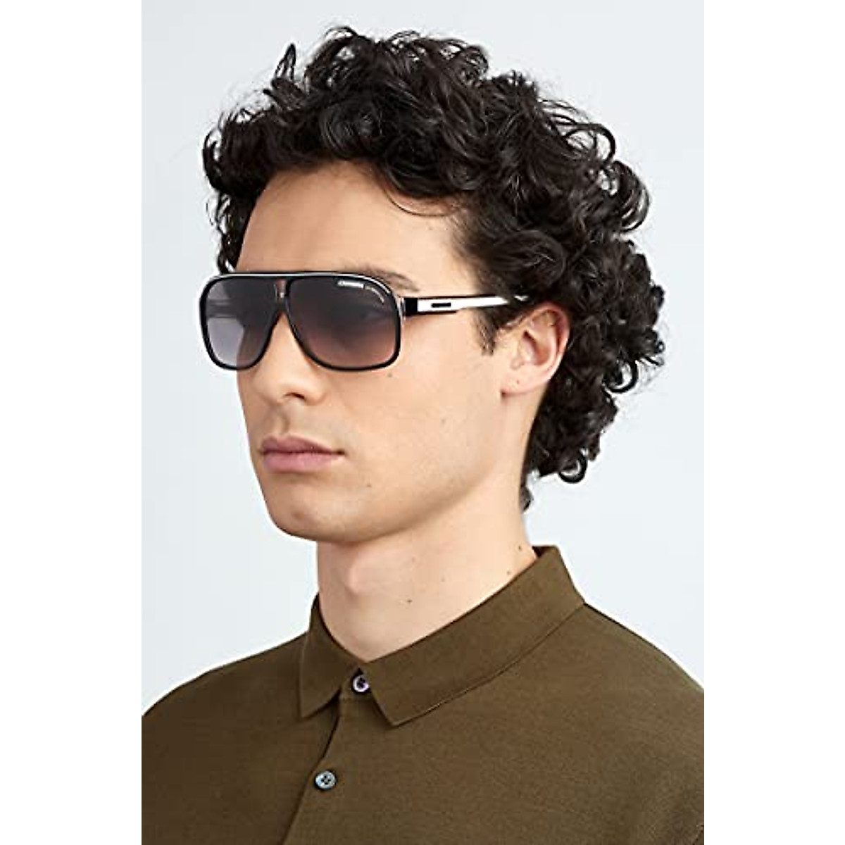 Carrera Grand Prix 2 T4M Pilot Sunglasses Lens Categ, Black/White, 64mm