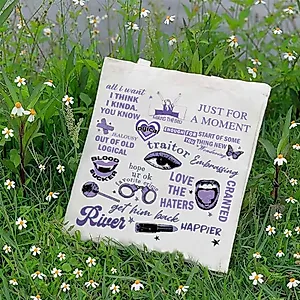 G2TUP Singer Album Aesthetic Tote Bag Vampire Fans Reusable Shopping Bag Purple Butterfly Concert Bag (Just For Tote Bag)