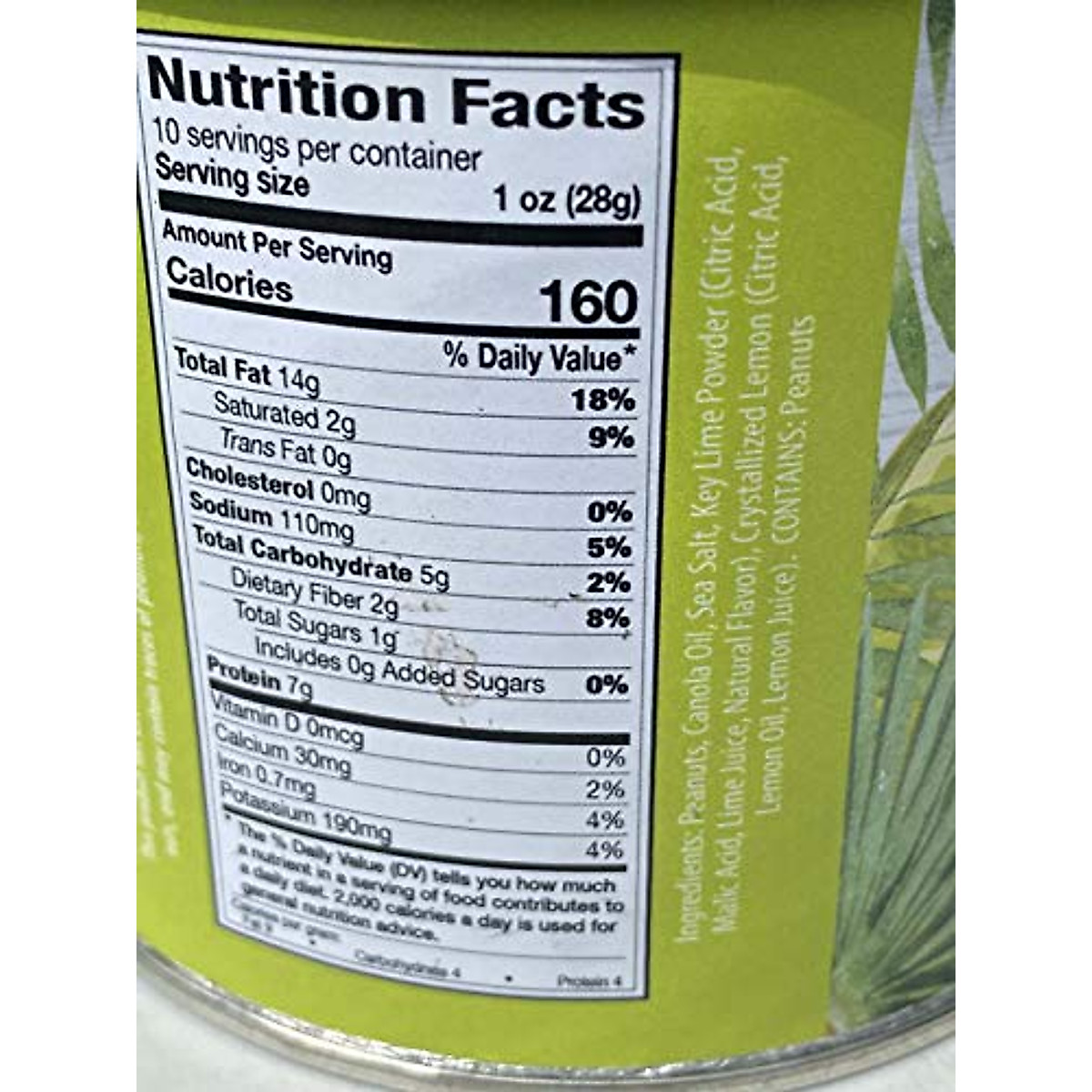 Lime Margarita 10oz cans Gillespie's Peanuts grown on our family farm! lm (3 10 oz Cans)