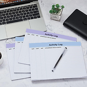 Chuangdi 4 Pads Activity Log Notepad 200 Pages Activity Log Book 8.5 x 11 Inch to Do List Notebook Weekly Task Pad for Work Women Planner Business Appointment Productivity Home Office Supplies