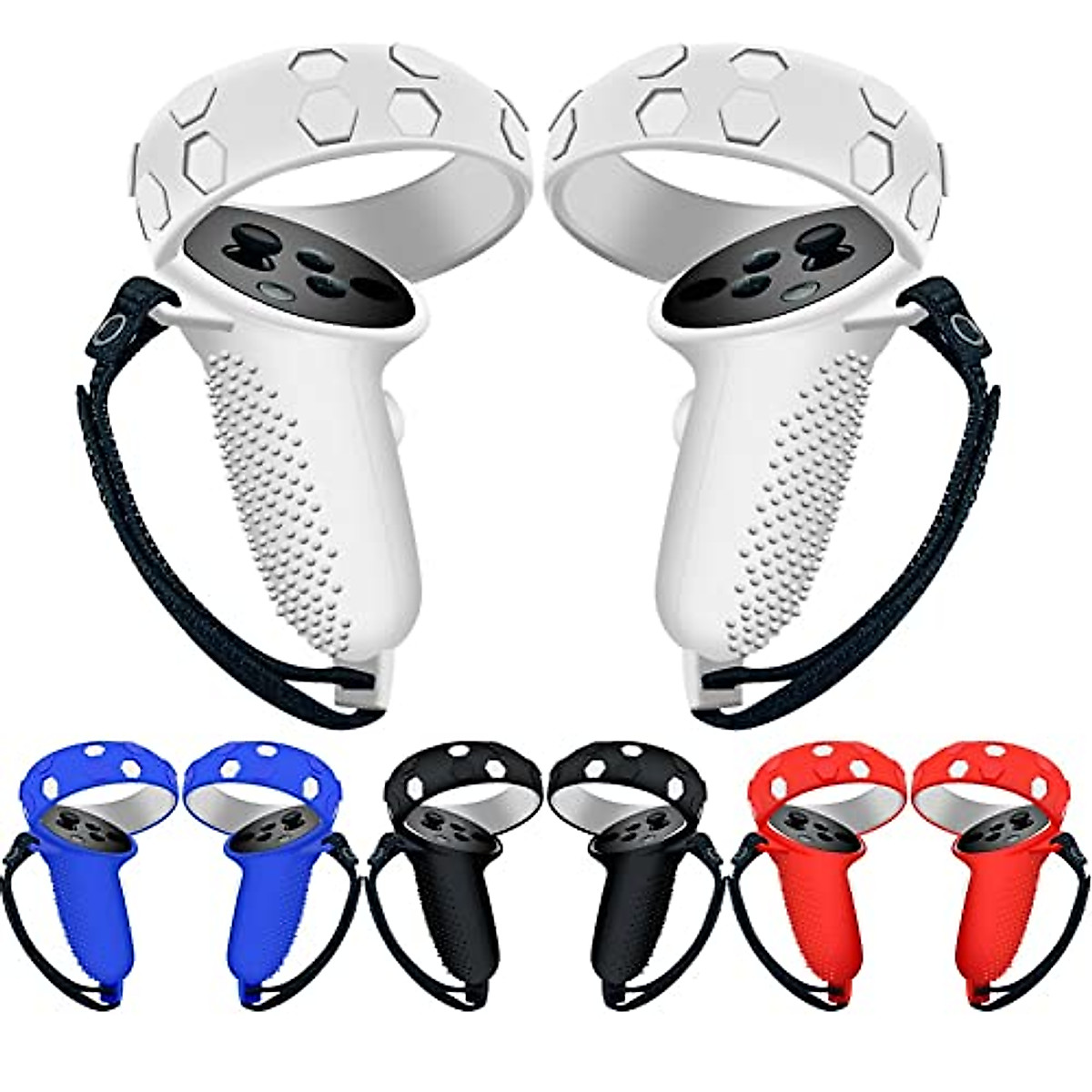 Pockety VR Handle Silicone Protective Cover for Controller Grips Strap for VR Accesories(Black)