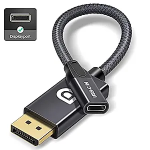 USB C Female to DisplayPort Male Cable Adapter,USB Type C 3.1 Input to DP Ouput Converter,4K 60Hz USBC Thunderbolt 3 Adapter for New MacBook Pro,Mac Air,Chromebook Pixel and More
