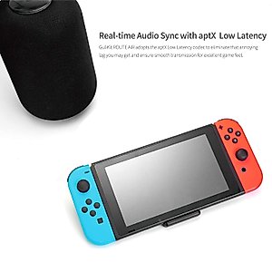 GuliKit Route Air Bluetooth Audio USB Adapter Transmitter for Nintendo Switch & Lite PS5 PS4, USB-C to A Wireless Connector, Easy to Connect with Airpods and All Bluetooth Speakers/Headphones(Black)