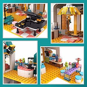 T TLDUEWF Friends Heartlake City Grand Hotel Building Kit, Girls House Building Blocks Toy Gift for Kids Girls Aged 6-12 (1639 Pieces)