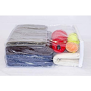 Clear Vinyl Zippered Storage Bags 15 x 18 x 6 Inch 10-Pack