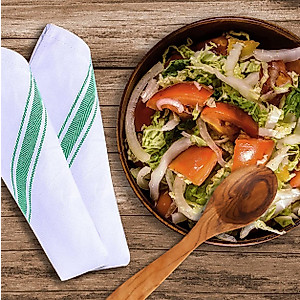 Avalon Dish Towels Set (Value Pack of 15) Size 15x25 Inch, 100% Cotton Soft & Absorbent Linen Kitchen Towels, Tea Towels, Reusable Cleaning Cloths for Household Cleaning (Green)