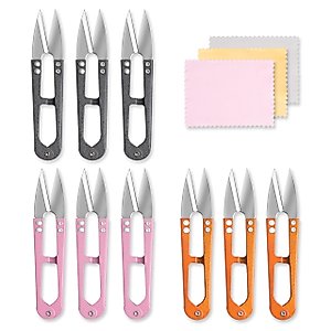 9 Pcs Sewing Scissors Thread Snips, 4.1 Inch Yarn Snips, High-Carbon Steel Thread Snippers, Sewing Snips Thread Cutter Scissors for Stitch, Knitting, Mini DIY Supplies, Crafts