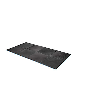 CAP Barbell Blue/Gray Reversible Puzzle Exercise Mat, 16 Pieces, Blue and Gray (MTS-1204BLGY-16)