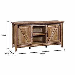 Sauder Dakota Pass Credenza, For TV's up to 70", Craftsman Oak finish