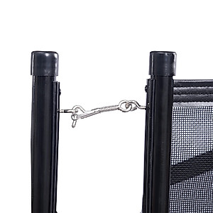 12x4 Ft Pool Barrier Fence, Removable Swimming Pool Fence for Inground Pools, DIY Pool Fencing Multi-Function Safety Fence Black Mesh Pool for Yard, Garden,Patio, Pools, with Section Kit