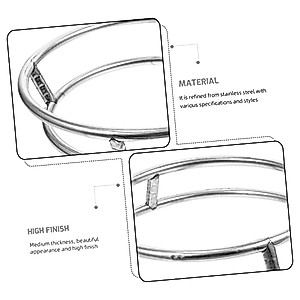 Operitacx Pot Rack Stainless Steel Saute Pan Stainless Cookware Metal Stand Wok Grate Burner Wok Ring for Gas Stove Heat-proof Pot Stand Stainless Steel Wok Stand Heat-proof Wok Rack Silver