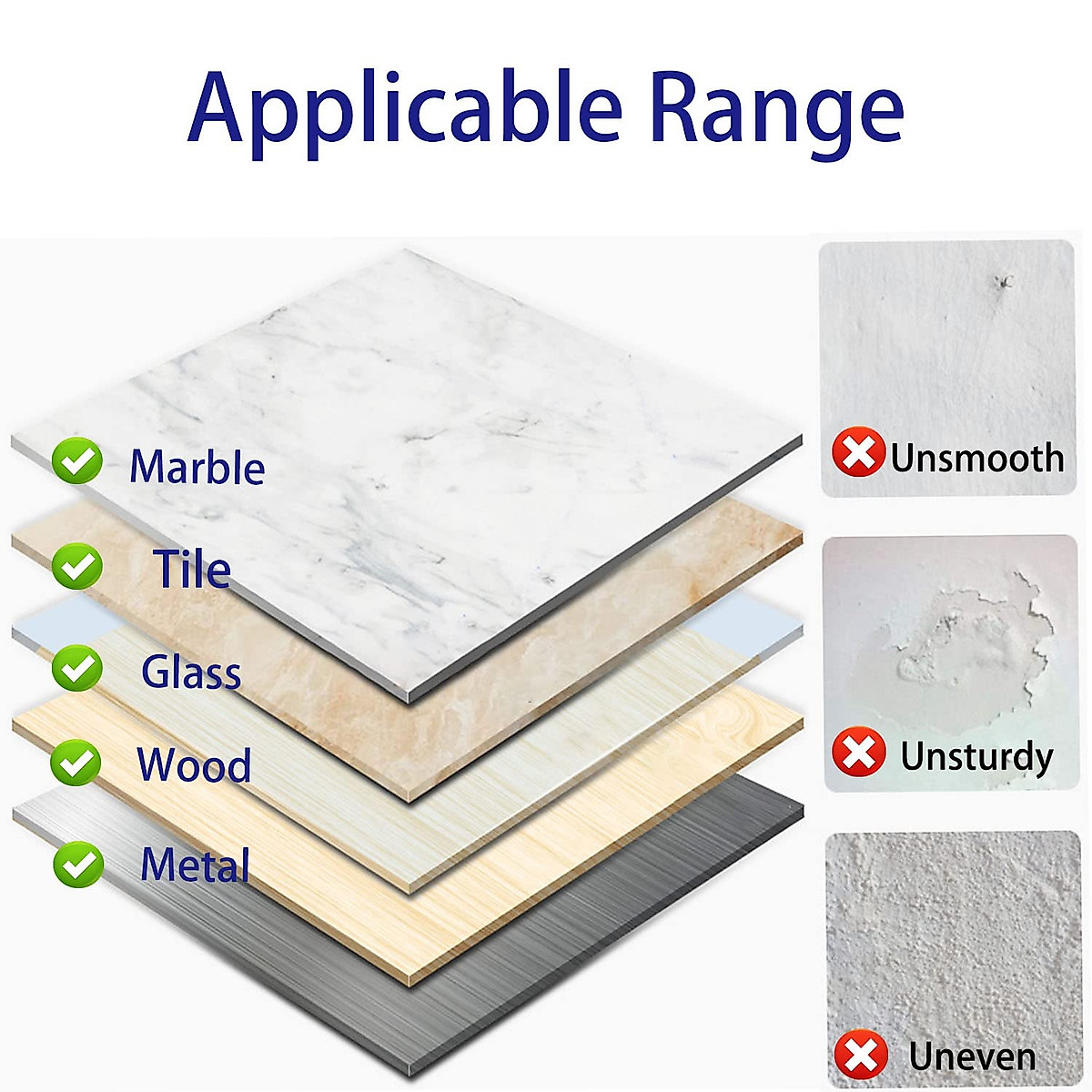 2 Pcs Corner Shower Caddy Adhesive Replacement Hook, Heavy-Duty No Drilling Adhesive Stickers for Shower Caddy Shelves Basket Bathroom Organizer Hanging Hook, Wall Mount Sticker Strips Pads