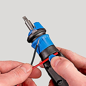 HAMMERHEAD 4V Lithium Rechargeable Screwdriver with Patented Circuit Sensor and 9-Piece Bit Kit with Innovative Bit Grip
