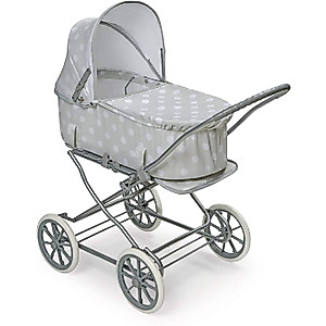 Badger Basket English Style Doll Stroller – Fits 18 to 22-inch Dolls, Classic Pretend Play Toy with Adjustable Canopy