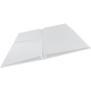 3Drop 3D Drop Ceiling and Wall Tiles – Ultra-Thin 2x2 Lay-in Matte White PVC for 24” x 24” Ceiling Grid System (10-Pack, 3DTC28)