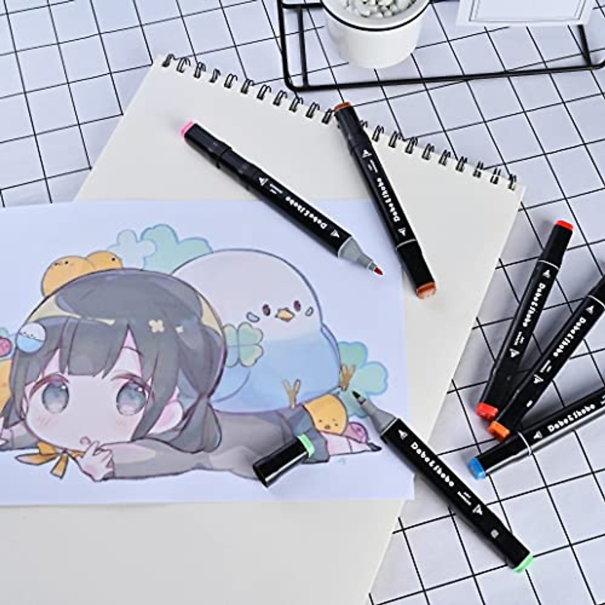 120 Color Alcohol Markers - Dual Tip Pens for Art & Coloring