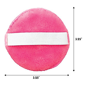 S&T INC. Gentle Face Scrubbers, Dual Sided Face Exfoliators with Elastic Strap, 3.3 Inch Diameter, 2 Pack, Teal/Pink