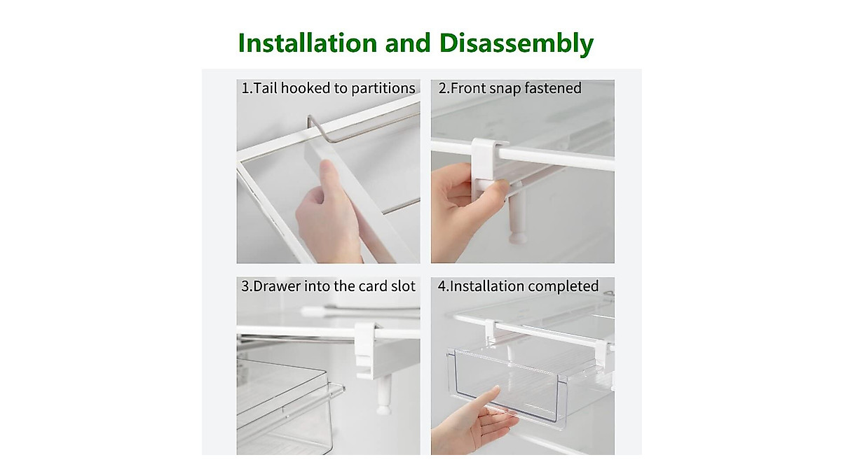 Vacane Refrigerator Drawer Organizer – Clear, Heavy Duty, Easy to Use
