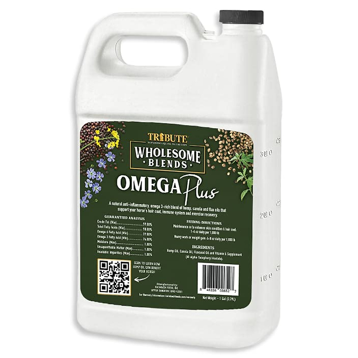 Wholesome Blends Omega Plus Oil Supplement for Horses, 1 Gallon