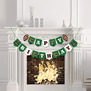 Football Party Decorations, Football Birthday Banner Football Theme String Flags Happy Birthday Bunting Sign for Sport Theme Decoration Football Party Decor
