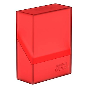 Ultimate Guard Boulder 40+, Deck Case for 40 Double-Sleeved TCG Cards, Ruby, Secure & Durable Storage for Trading Card Games, Soft-Touch Finish