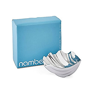 nambe Oceana Sea Shell Dip Bowl | Chilled Serving Dish For Dip, Hummus, Dressing, Salsa, Guacamole | Prep-Ahead | 4.5-Inch | Design by Wei Young | Made Of Metal Alloy (Silver)