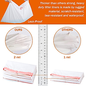 Jumbo Cat Litter Box Liners with Drawstring, 24 Count Extra Thick and Durable Litter Box Liner Bag Disposable Waste Bags for Home/Kitchen Trash Cans (36" x 18")