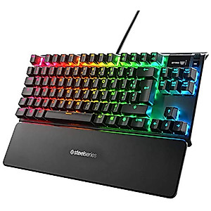 SteelSeries Apex Pro TKL - Mechanical Gaming Keyboard - Adjustable Actuation Switches - OLED Smart Display - Compact Form - French AZERTY Layout