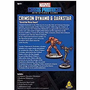 Atomic Mass Games Marvel: Crisis Protocol Crimson Dynamo & Dark Star Character Pack - Winter Guard Heroes, Tabletop Superhero Game, Ages 14+, 2 Players, 90 Minute Playtime, Made