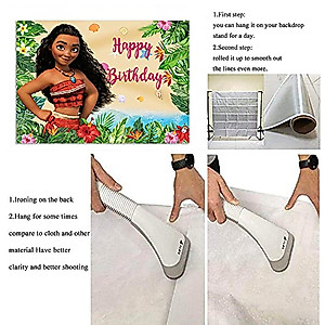 7x5ft Moana Backdrop Maui Summer Beach Princess Girls Birthday Photo Background Baby Shower Party Supplies Cake Table Decorations