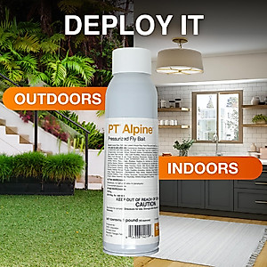 DIY Pest Control PPE Kit and PT Alpine Pressurized Fly Bait - Fast-Acting Fly Control Spray for Indoor & Outdoor Use, 16 oz Can, Long-Lasting, Odorless, Easy Application
