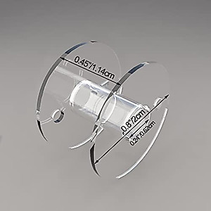 50 Pack Clear Plastic Sewing Machine Bobbins Class 15 Sewing Bobbins Compatible for Brother Singer Janome Kenmore Machines Style SA156 Transparent Bobbins Spools Embroidery Bobbins Sewing Accessories