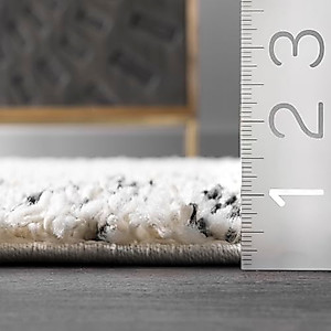 nuLOOM Scarlette Abstract Diamond Shag Accent Rug, 3x5, Off-white