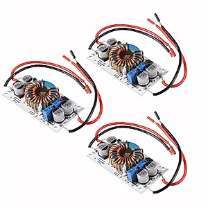 AEDIKO 3pcs DC-DC Boost Converter Module 10-40V to 10-50V 10A 250W Adjustable Step Up Voltage Regulator CC CV Power Supply Module