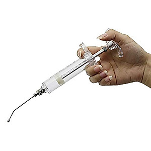 Duona Bird Feeding Syringe Feeding Tubes for Baby Birds Parrot Hand Feeding Syringe with 6 Pcs Curved Gavage Tubes (50ML)