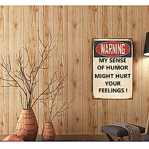 Funny Sarcastic Metal Signs For Garage Man Cave Bar Personalized Signs Home Sign Wall Decor Cool Stuff For Men Warning My Sense Of Humor Might Hurt Your Feelings