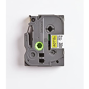 Brother Tape, Retail Packaging, 3/8 Inch, Black on Yellow (TZeS621) - Retail Packaging