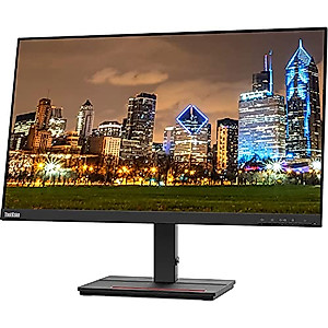 Lenovo ThinkVision S24e-20 23.8" Full HD 1920 x 1080 WLED LCD Monitor 2-Pack Bundle with Mini Glow in The Dark Speaker, 250 Nit, FreeSync, HDMI-VGA, Raven Black, & Adjustable Desk Mount Monitor Stand