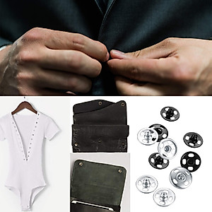 100 Pcs Sewing Hooks and Eyes Closure Set, 3 Styles Skirt Hook and Eye Closures Sewing Snaps Kit, Metal Snaps Buttons Fasteners Press Studs Set for Skirt, Bra, Trousers, Dress, Sewing, DIY Crafting