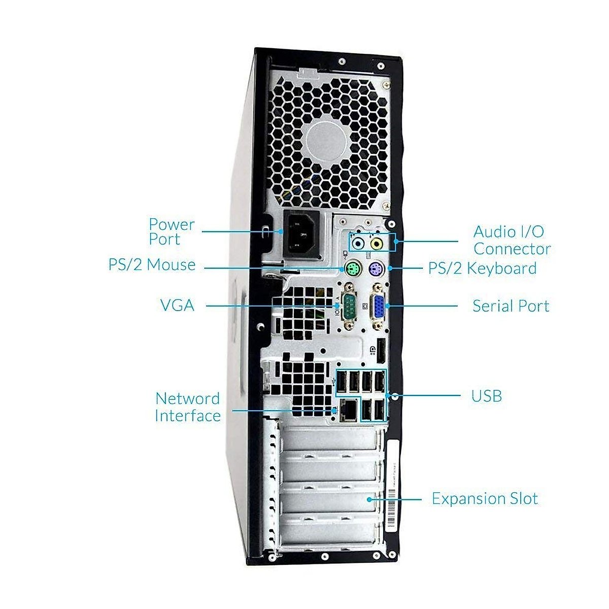 HP Elite 8000 Windows 10 Desktop Computer C2D 3.0 PC 8GB 160GB DVDRW WiFi 19 Inch LCD Monitor - Keyboard - Mouse - Power Cord (Renewed)