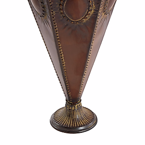 Deco 79 Metal Umbrella Stand, 13" x 13" x 28", Brown