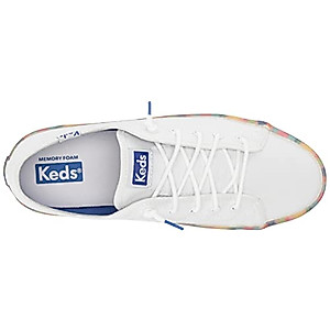 Keds Kickstart Seasonal Sneaker, White/Multi, 13 US Unisex Big Kid